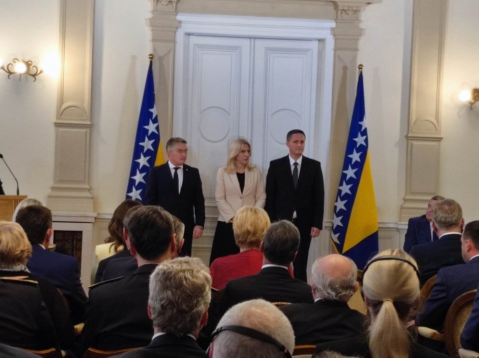 Inauguracija članova Predsjedništva BiH: Bećirović, Cvijanović i Komšić ...